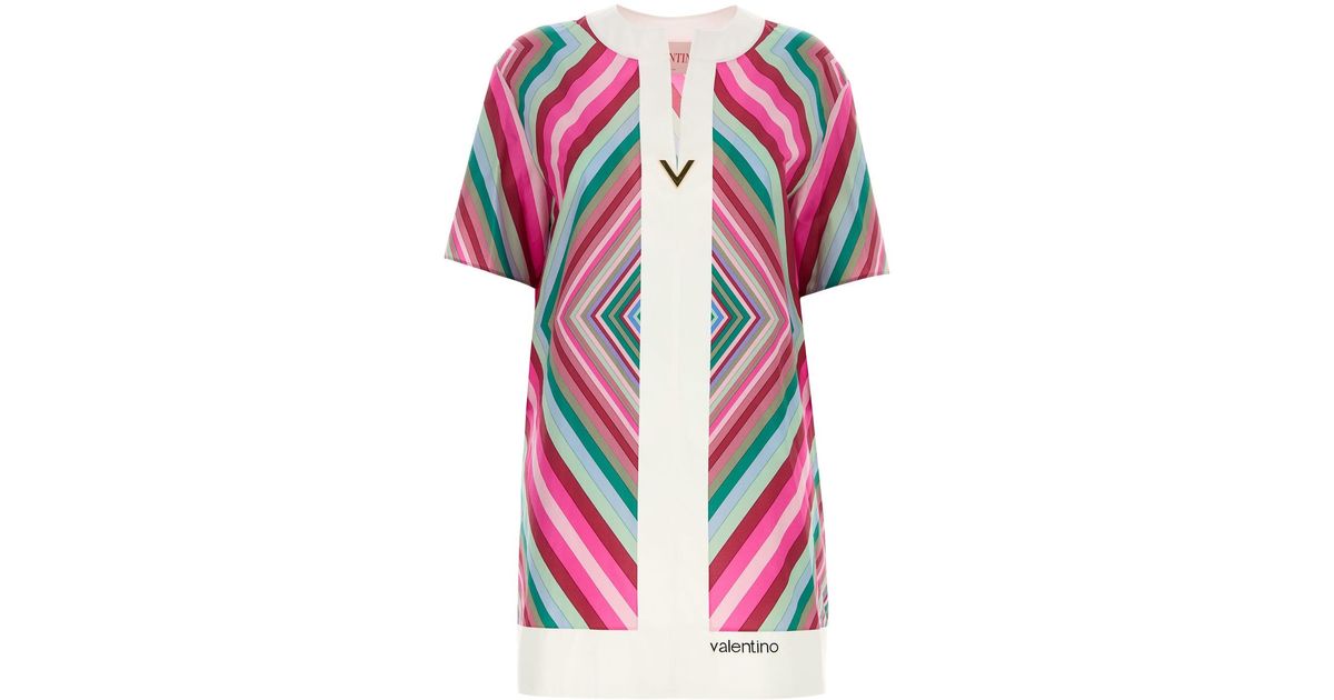 Valentino Garavani Dress | Pattern | Popelin in Pink | Lyst