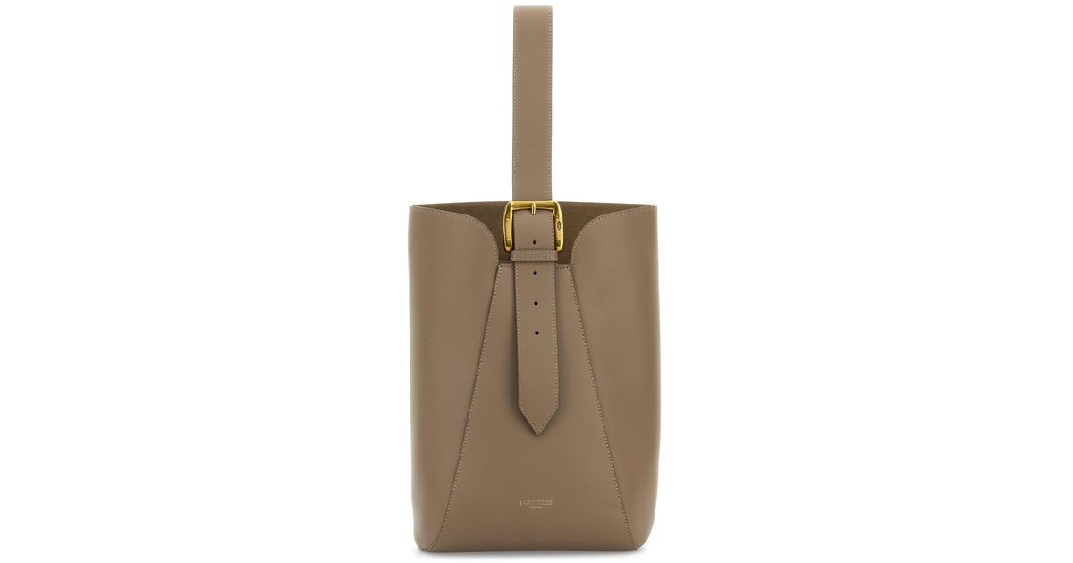 J&m Davidson Cappuccino Leather Quiver Bucket Bag in Natural | Lyst