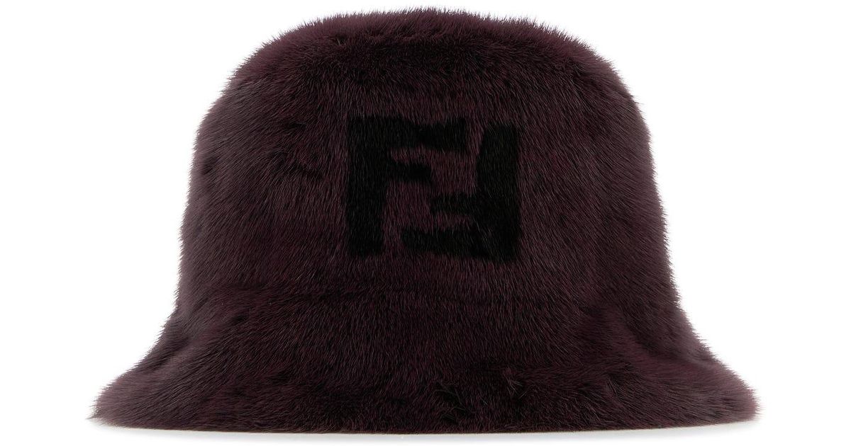 Fendi Ff Detailed Bucket Hat in Black | Lyst UK