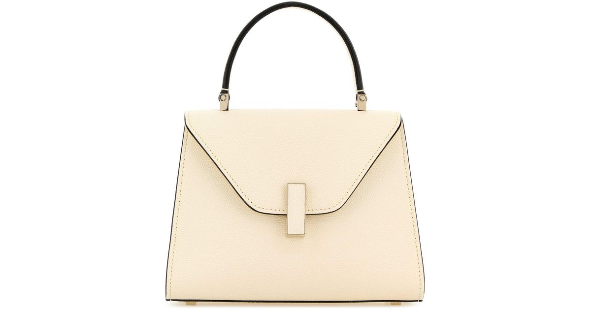 Valextra Ivory Leather Mini Iside Handbag in Natural | Lyst UK