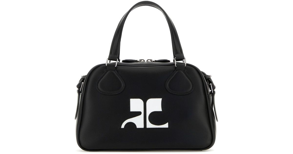 Courreges Black Leather Reedition Handbag | Lyst UK