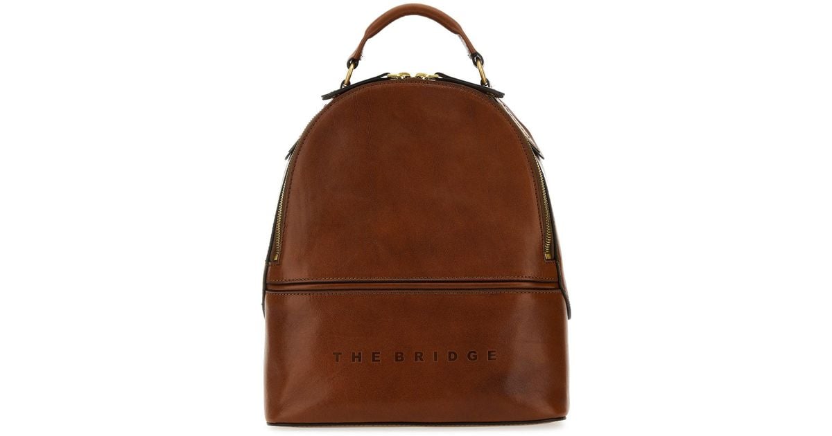 The Bridge Brown Leather Daphne Backpack | Lyst
