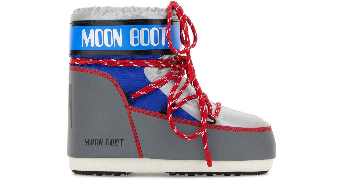 Moon Boot Logo Boots in Red | Lyst UK
