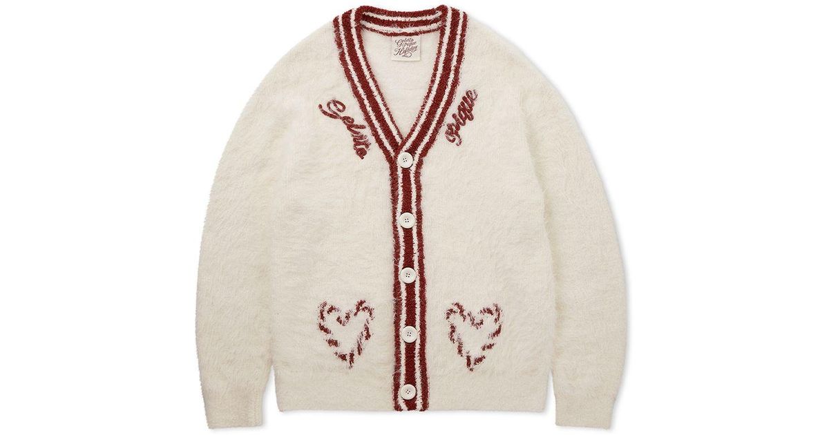 gelato pique Feather Button Up Cardigan in Natural for Men | Lyst