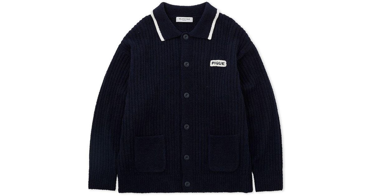 gelato pique Baby Moco Button Up Cardigan in Blue for Men | Lyst