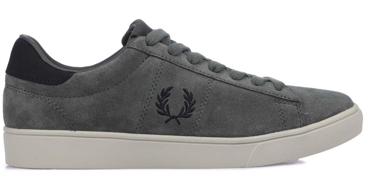 Fred Perry Spencer Suede Trainers Size 3 in Grey for Men | Lyst UK