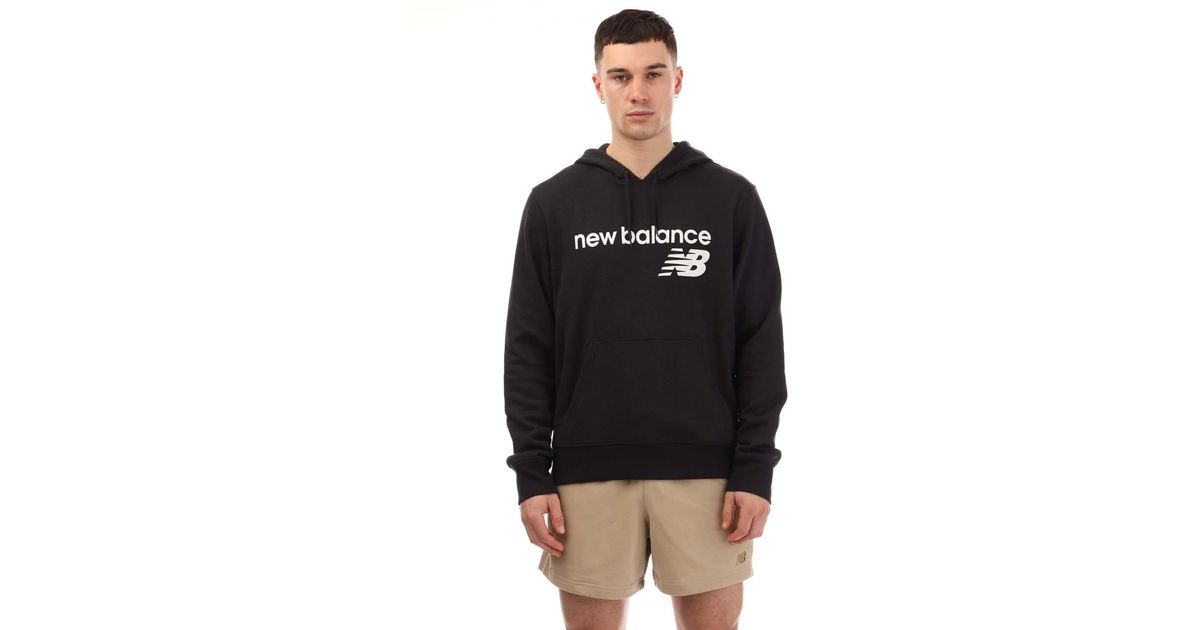 New Balance Classic Core Fleece Hoodie in Black for Men | Lyst UK