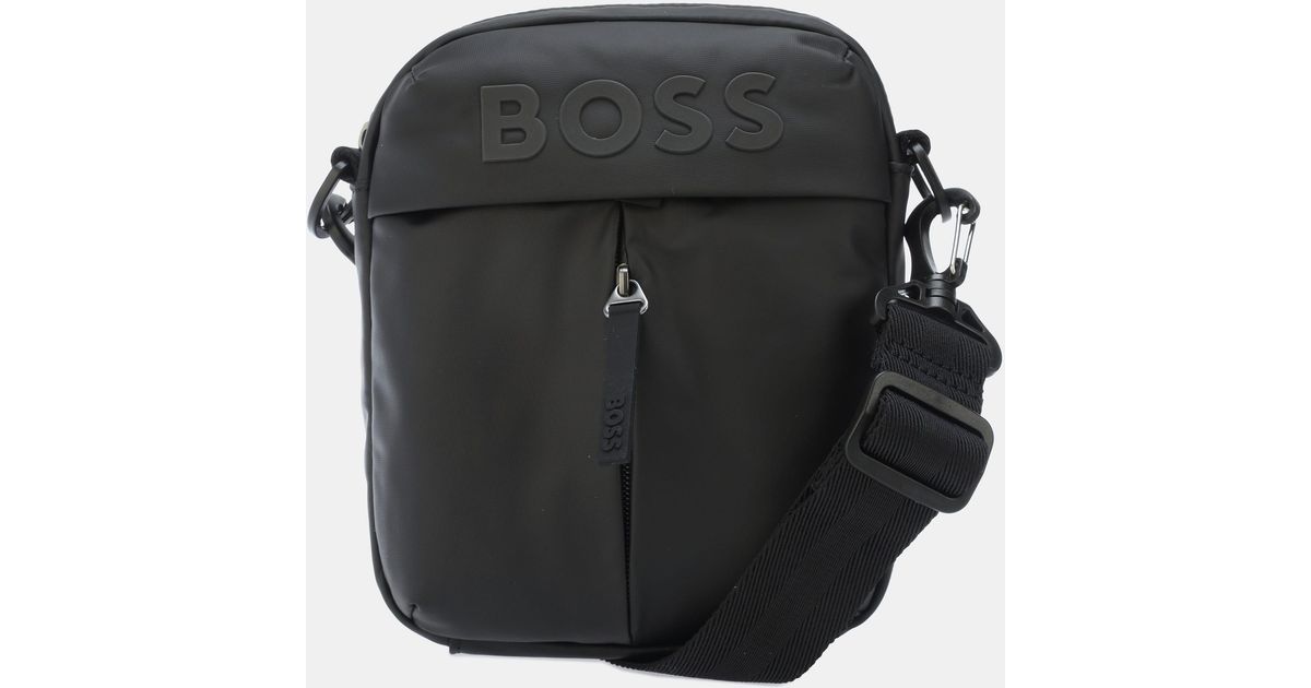 BOSS Stormy Crossover Bag in Black for Men | Lyst UK