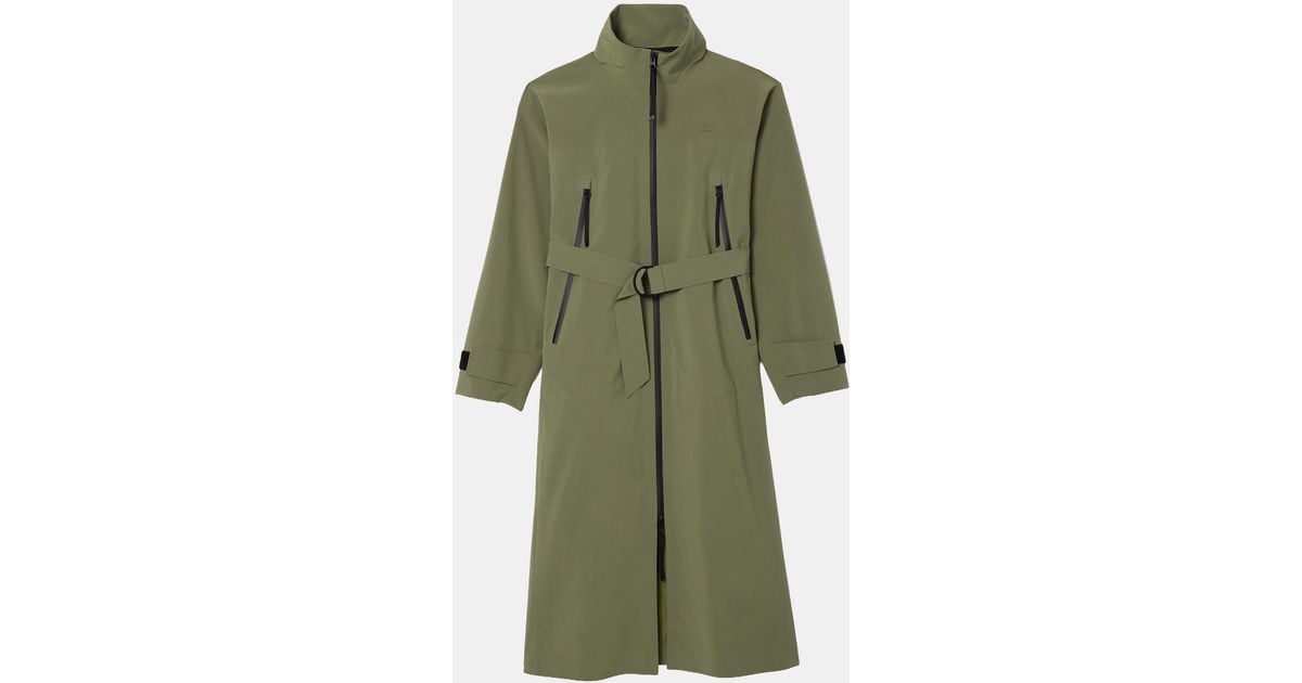 Lacoste Long Oversized Water-Repellent Parka Jacket in Green | Lyst UK