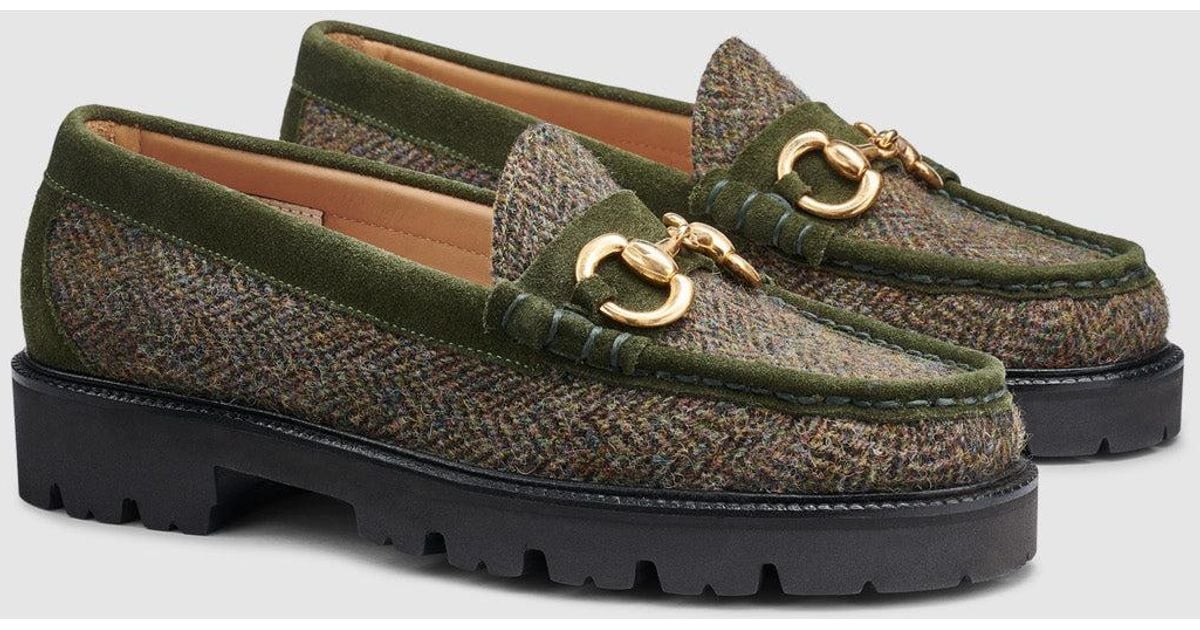G.H. Bass & Co. Lincoln Harris Tweed Super Bit Weejuns Loafers in Green ...