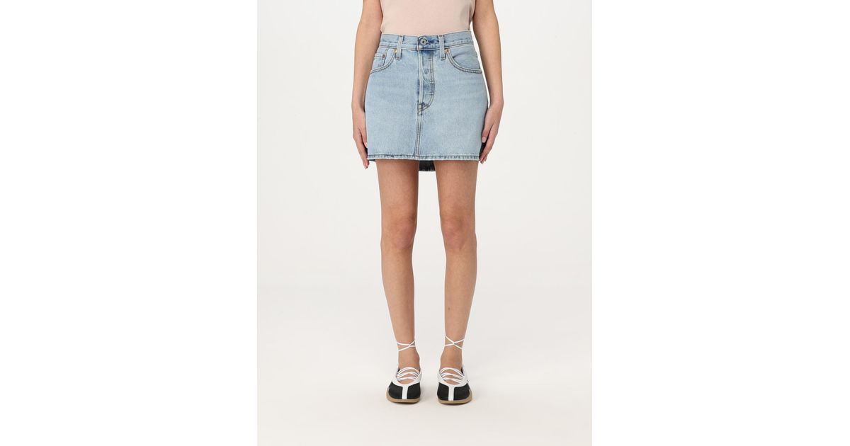 Levi's 501 Denim Skirt Mini in Blue | Lyst UK