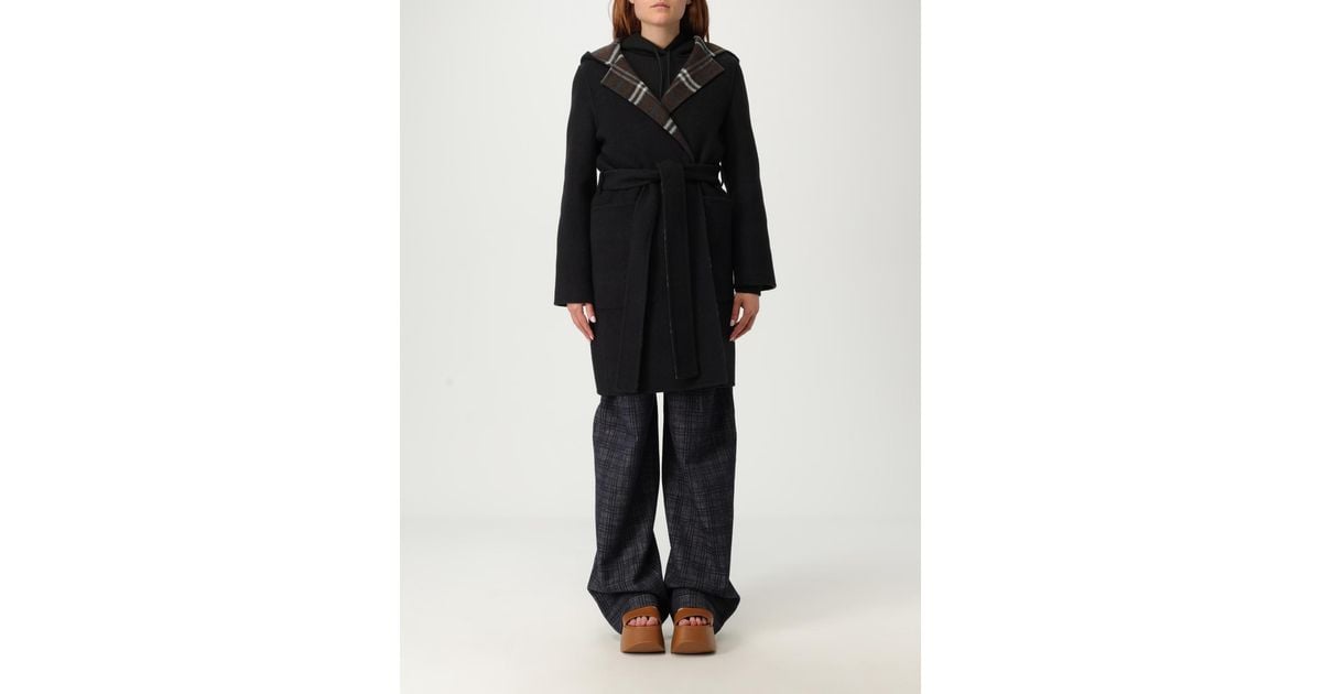 Burberry Coat in Black | Lyst