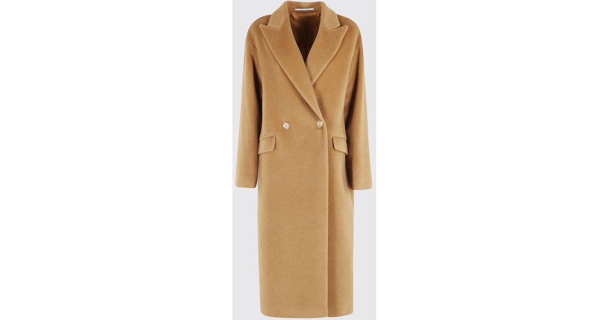 Tagliatore Coat in Natural | Lyst UK