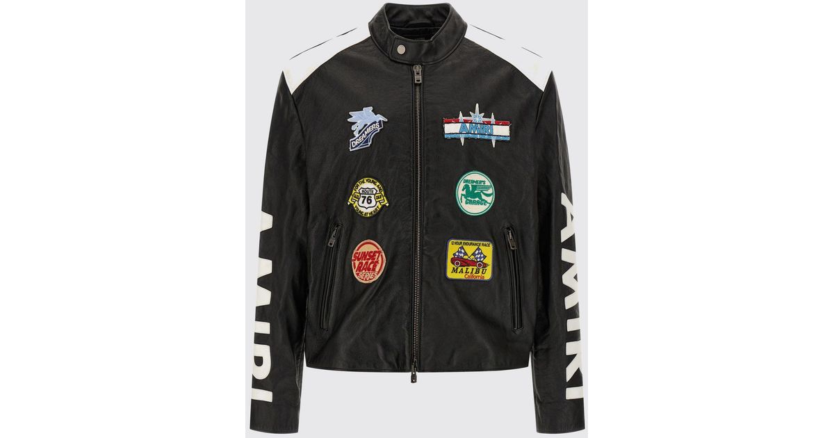 Amiri Patch Racer' Jacket in Black for Men | Lyst UK