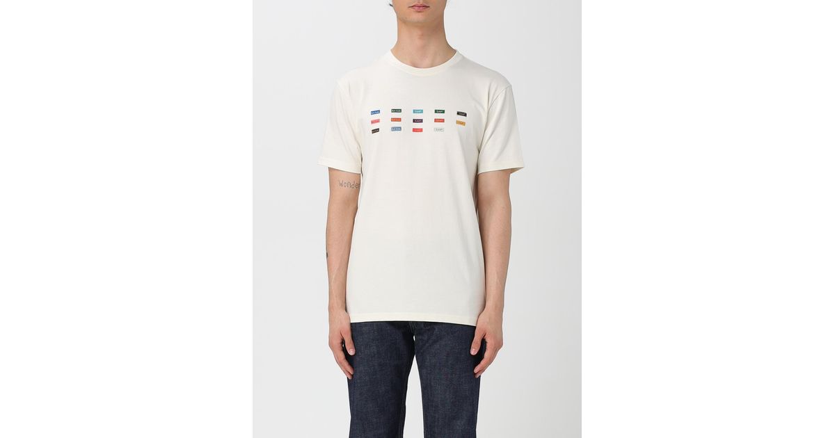 Paul Smith Label Graphic Tee in White for Men | Lyst