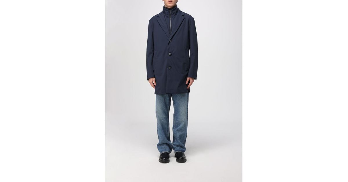 BOSS Coat in Blue for Men | Lyst UK