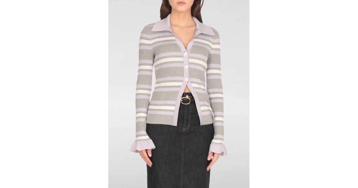 Self-Portrait Top in Grey | Lyst UK