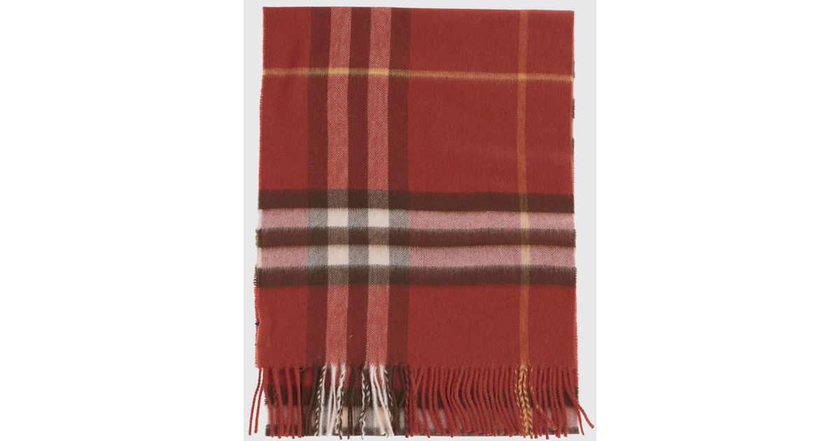 Burberry Scarf in Red | Lyst UK
