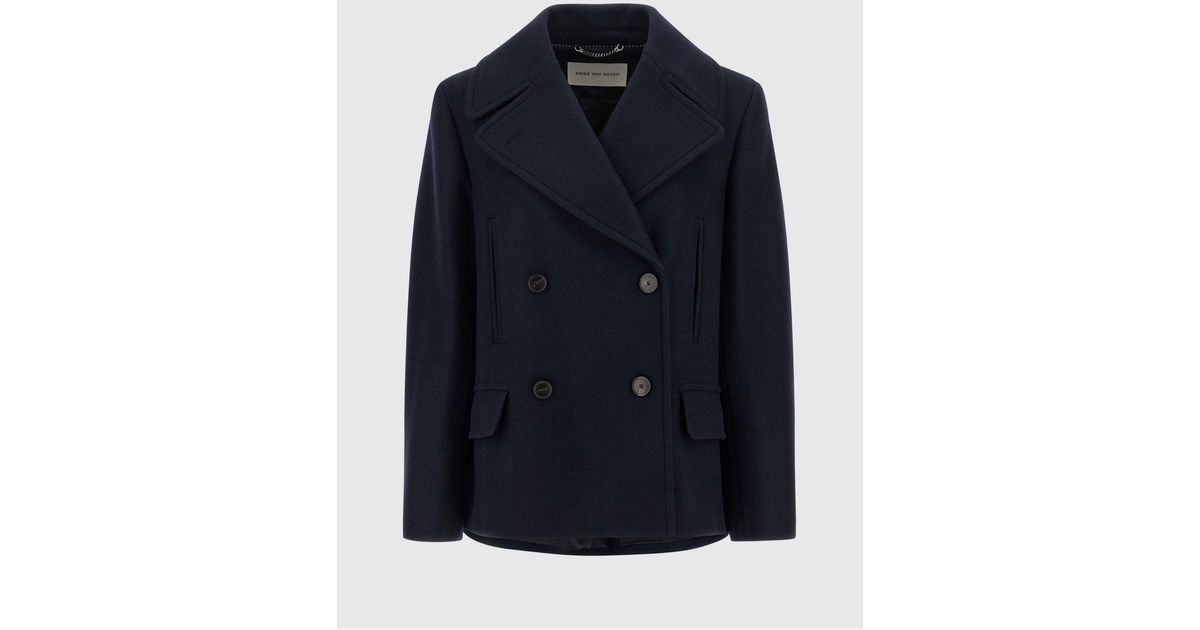 Dries Van Noten Trench Coat in Blue | Lyst UK