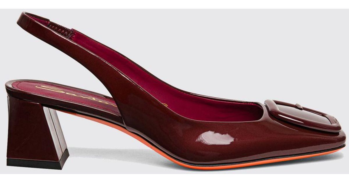 Santoni Pump in Red | Lyst