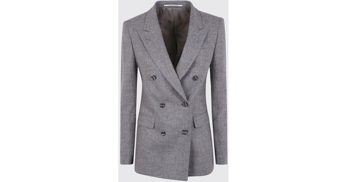 Tagliatore Jacket in Grey | Lyst UK