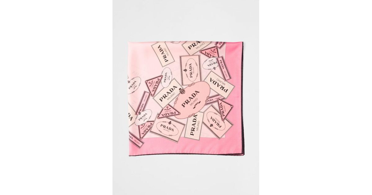 Prada Scarf in Pink | Lyst UK