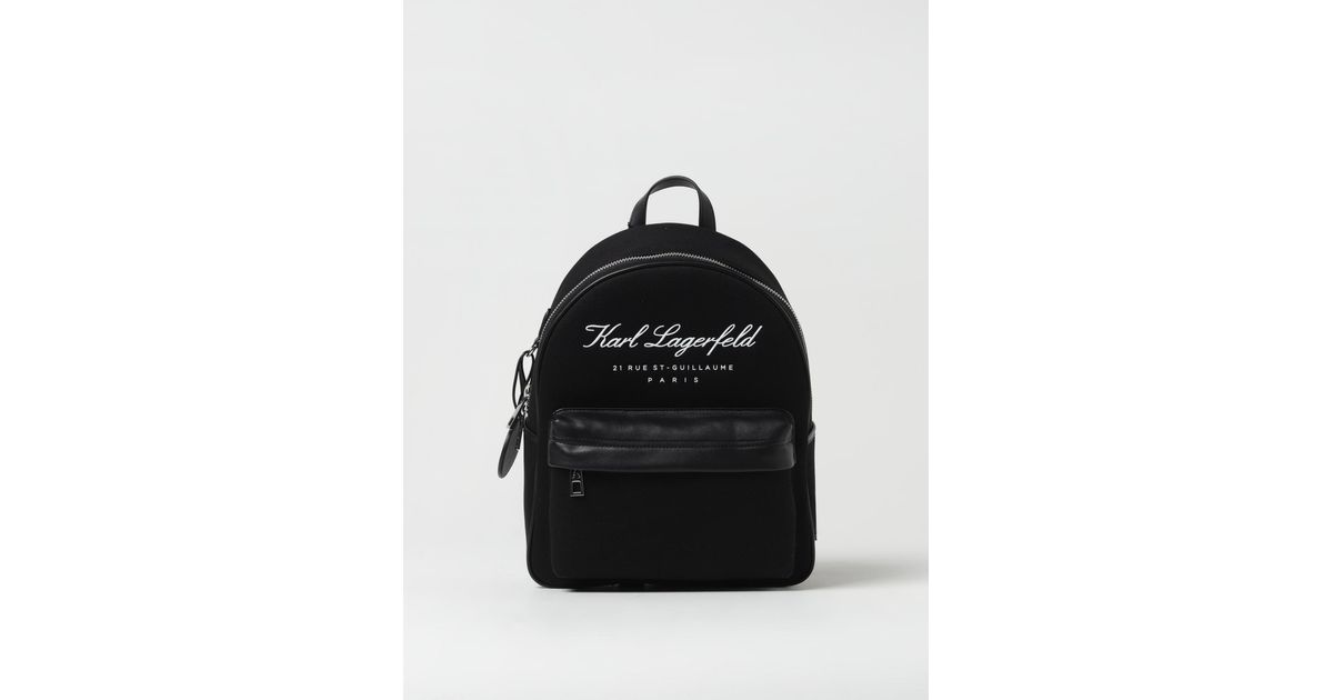 Karl Lagerfeld Backpack in Black | Lyst