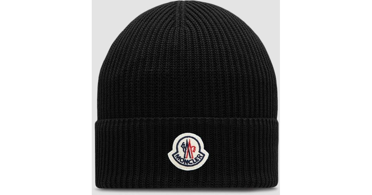 Moncler Hat in Black for Men | Lyst