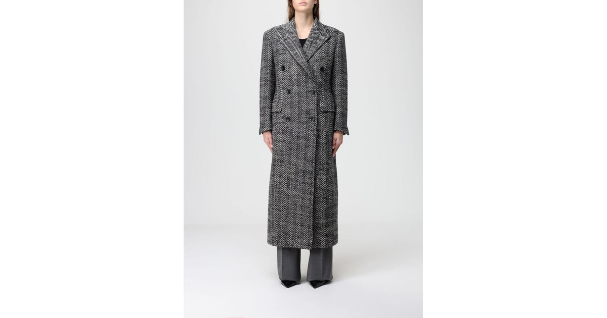 Tagliatore Coat in Grey | Lyst UK