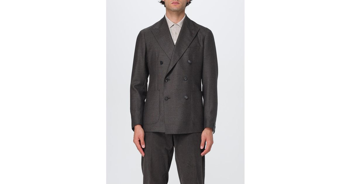 Tagliatore Jacket in Grey for Men | Lyst UK