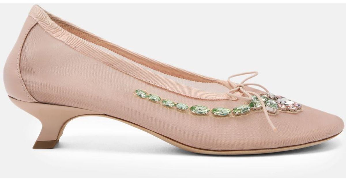 Simone Rocha Mesh Ballerina Heel in Pink | Lyst