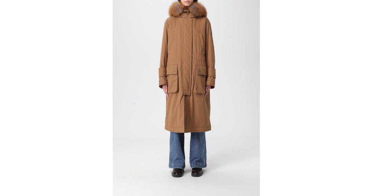 Peuterey Coat in Natural | Lyst UK