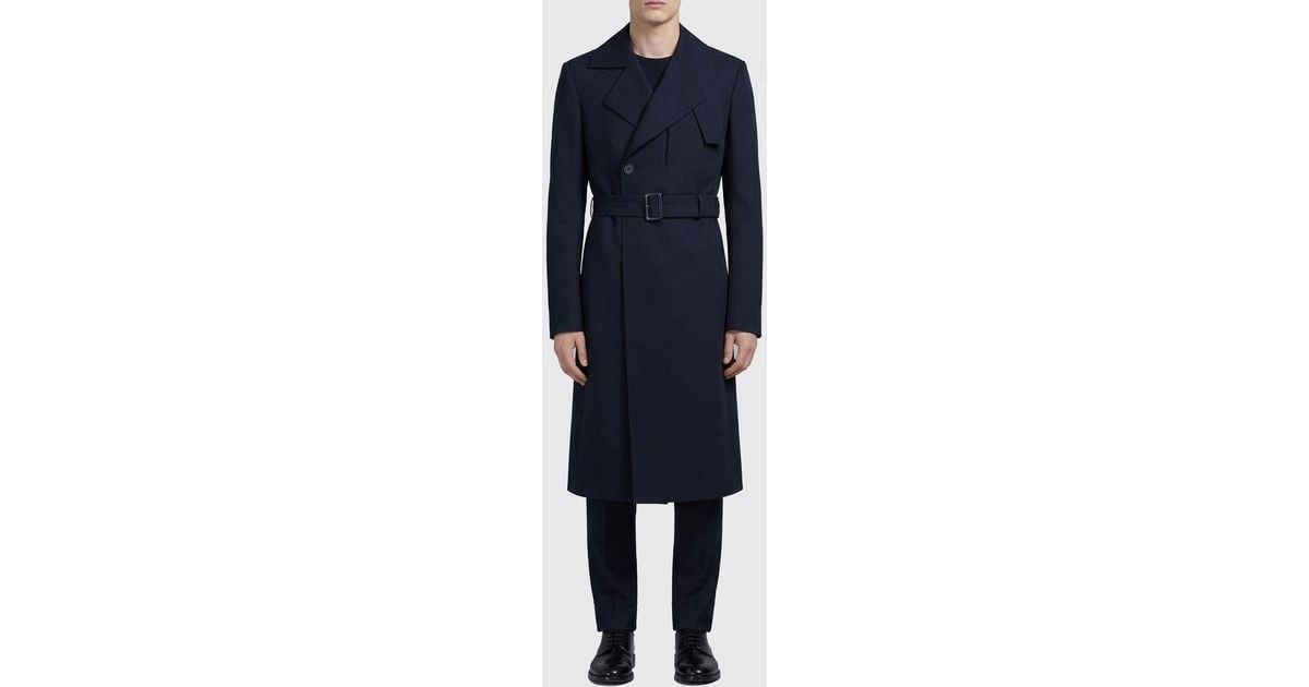 Rick Owens Trench Coat in Blue for Men | Lyst UK