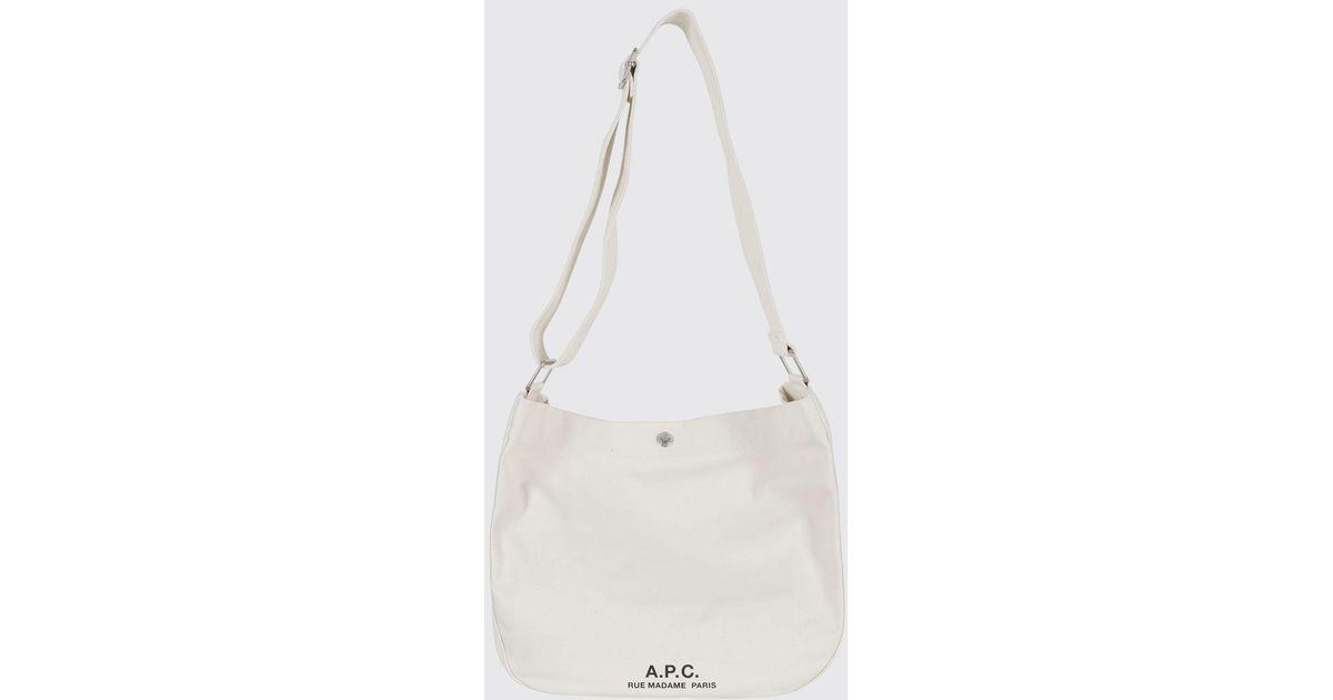 A.P.C. Journal Canvas Bag in White for Men | Lyst
