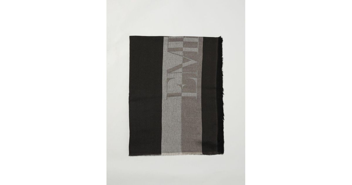 Emporio Armani Scarf in Black for Men | Lyst UK