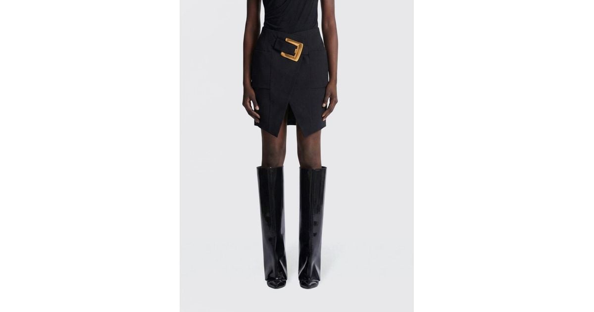 Balmain Skirt in Black | Lyst UK
