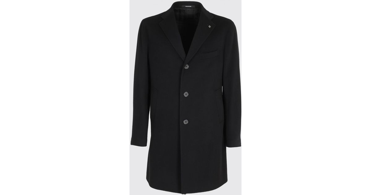 Tagliatore Coat in Black for Men | Lyst UK