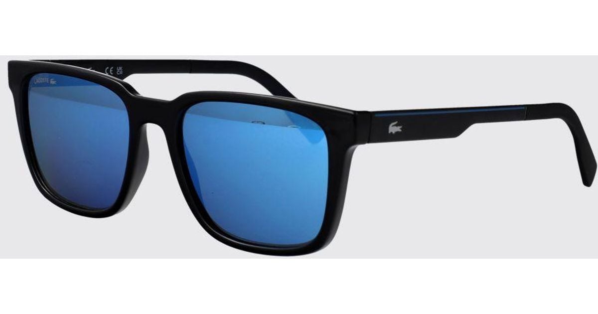 Lacoste Aviator Acetate Sunglasses With Amber Lenses And Monogram Logo ...