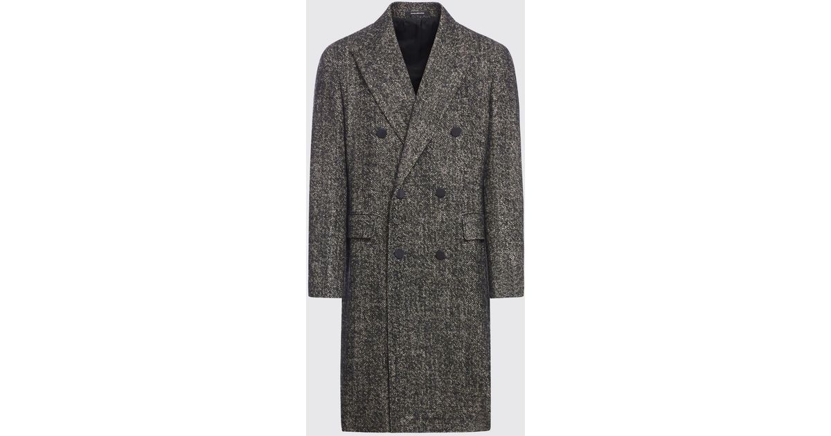 Tagliatore Coat in Gray for Men | Lyst