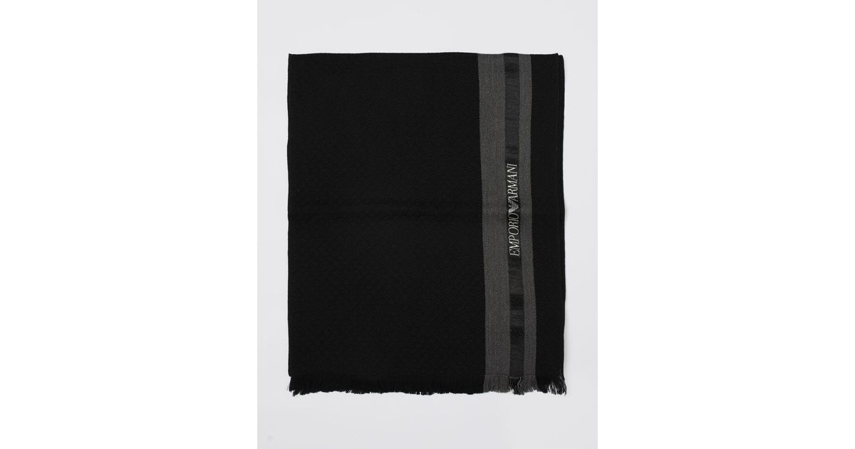 Emporio Armani Scarf in Black for Men | Lyst UK