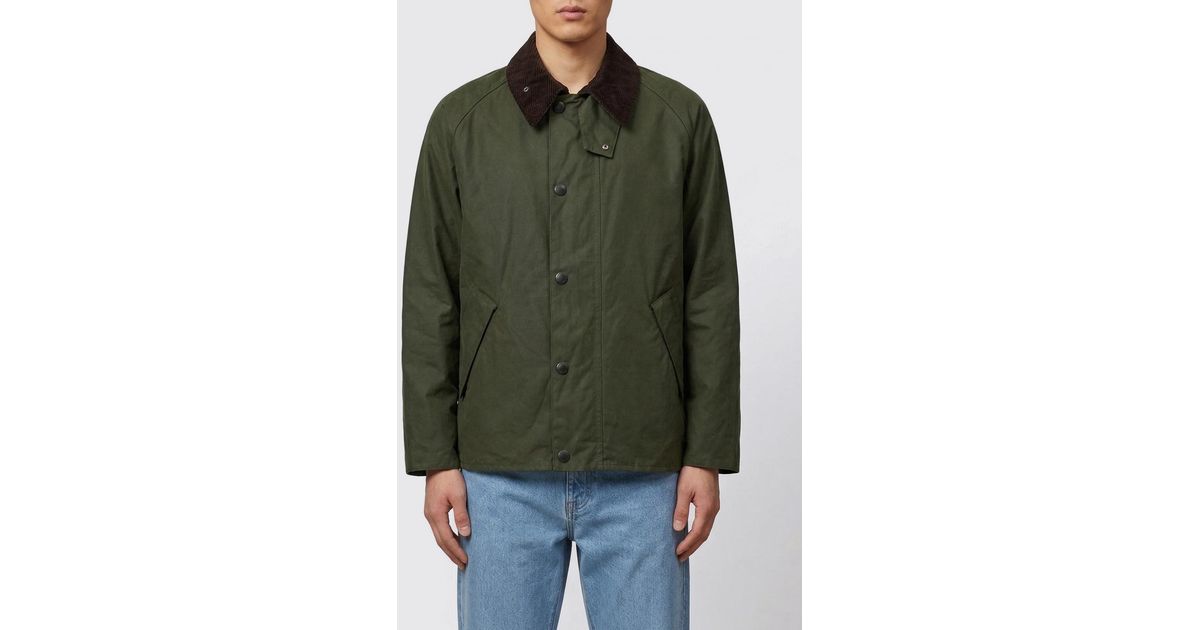 Barbour Transporter Oversized Casual Waxed Cotton Jacket in Green for ...