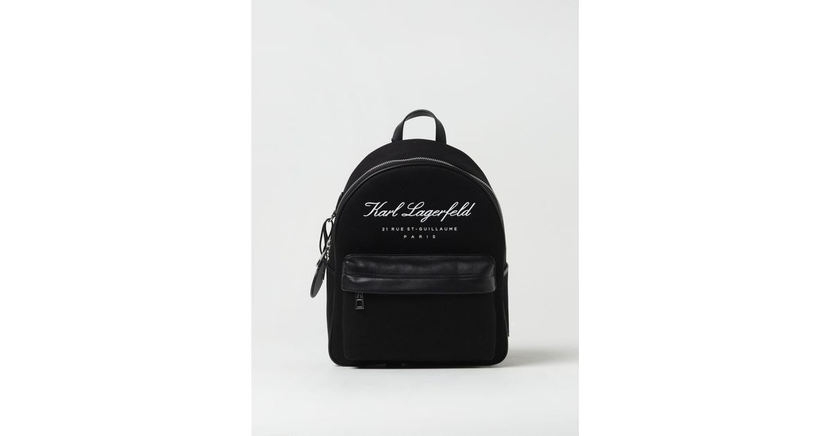 Karl Lagerfeld Backpack in Black | Lyst