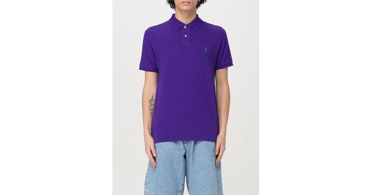 Polo Ralph Lauren Polo Shirt in Purple for Men | Lyst