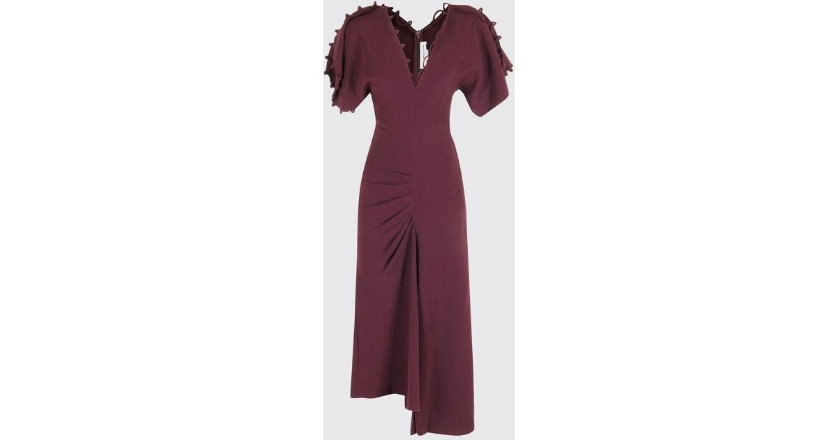 Victoria Beckham Dress in Purple | Lyst UK