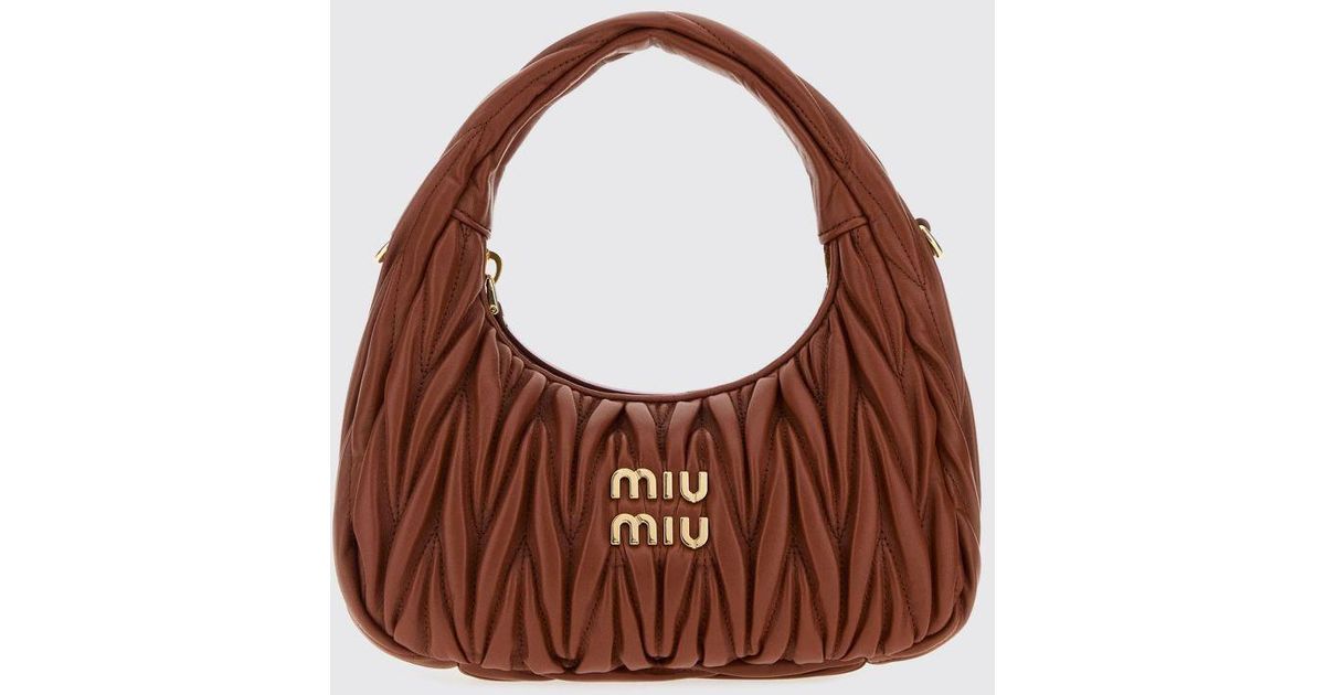 Miu Miu Handbag in Brown | Lyst UK