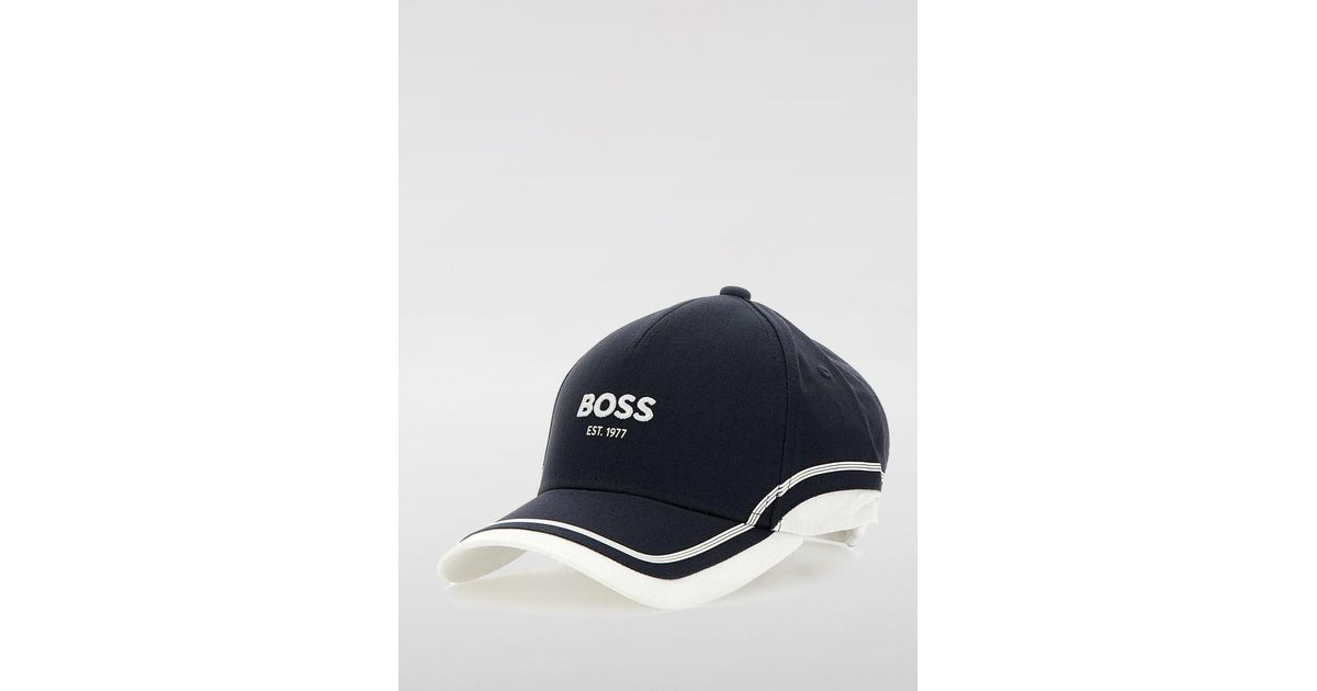 BOSS Hat in Blue for Men | Lyst