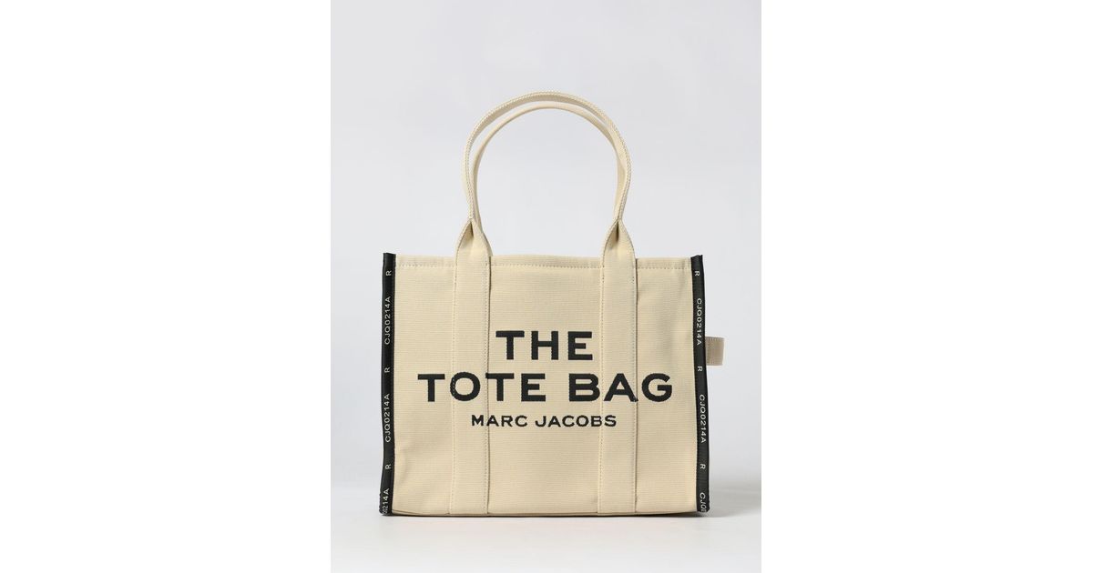 Marc Jacobs Ithe Large Tote Bag N Canvas With Jacquard Logo in Natural ...