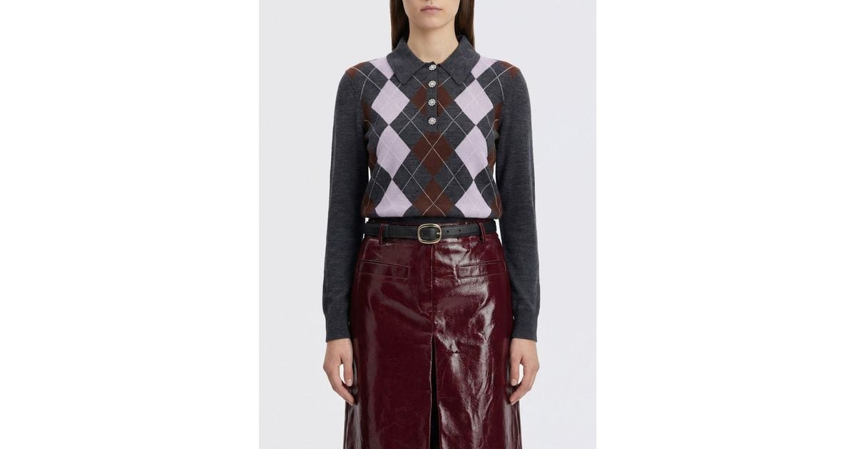 Self-Portrait Sweater in Red | Lyst UK