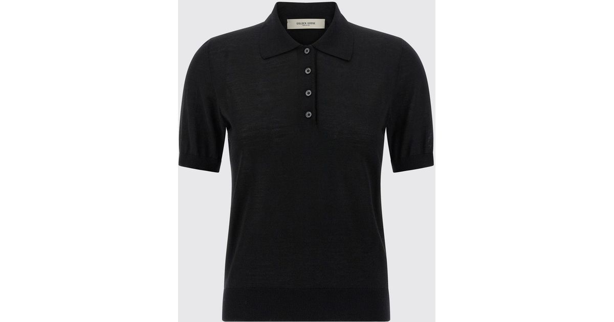 Golden Goose Polo Shirt in Black | Lyst UK