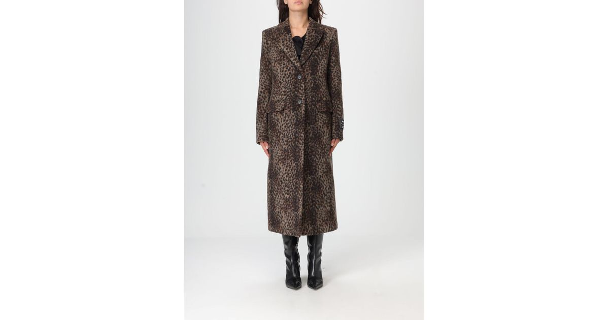 MSGM Coat in Brown | Lyst UK